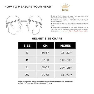 Royal M139 Open Face Motorcycle Helmet - Retro & Vintage Style, 3/4 Vespa & Scooter Helmet, Multi-Sport Impact Protection