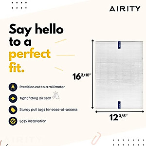 Airity 115115 Size 21 Replacement Filter A Compatible with Winix C535 Replacement Filter and Winix Filter A (2 Pack)
