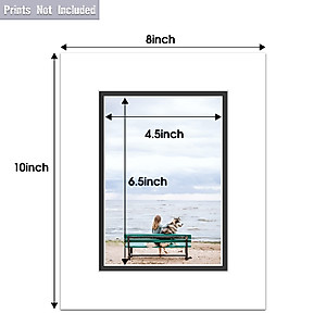 Golden State Art, White Over Black Double Mat - Bevel Cut, Acid Free, 8-Ply Thickness, Signature Friendly - Great for Photos, Pictures, Events, Frames, Prints - 8x10 for 5x7, 10-Pack