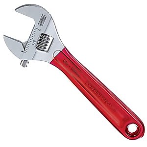 Klein Tools D507-6 Adjustable Wrench, Extra Capacity Jaw Forged Drive Wrench with High Polish Chrome Finish, 6-1/2-Inch