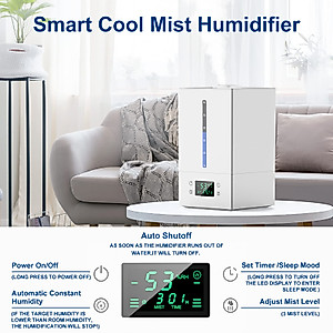 6L Humidifier for Bedroom Large Room