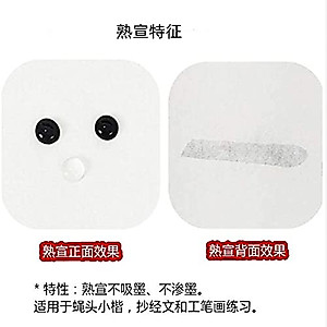 MEGREZ Chinese Japanese Calligraphy Xuan Paper, Rice Paper Sumi Calligraphy Paper for Calligraphy Brush Ink Writing, Painting without Grids 100 Sheets/Bag,13.4 x 54.3 inch, Shu (Ripe) Xuan