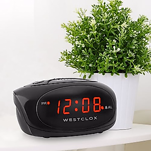 Westclox (Black) Super-Loud LED Electric Alarm Clock, Standard