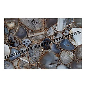 Agate Table, Wild Agate Stone Table, Rectangle Agate Table, Agate Stone Table Home Decor, Customize Sizes 24X48