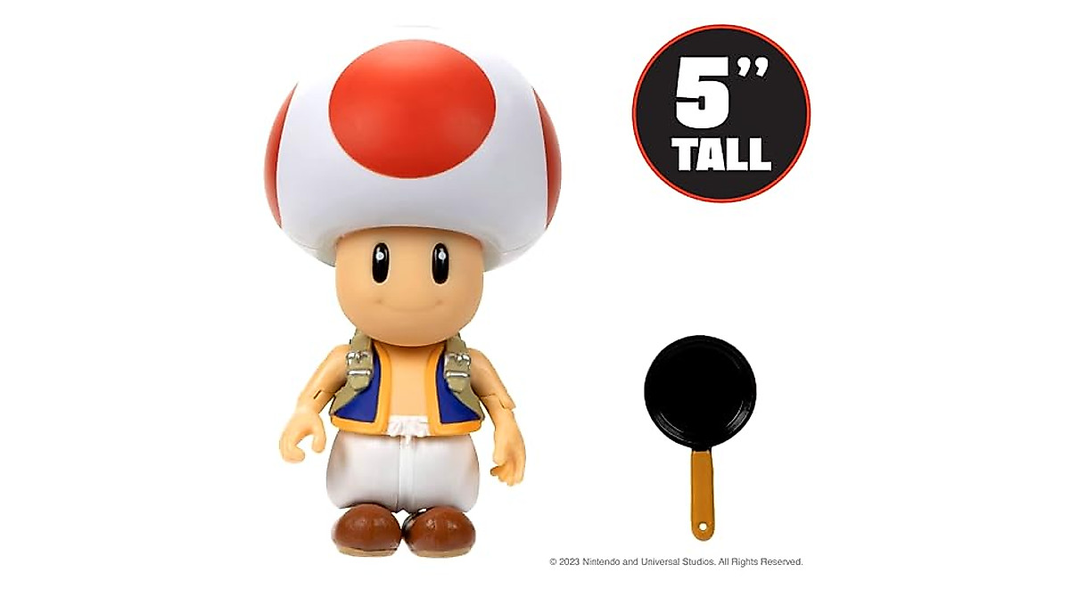 Toad Action Figure from The Super Mario Bros. Movie
