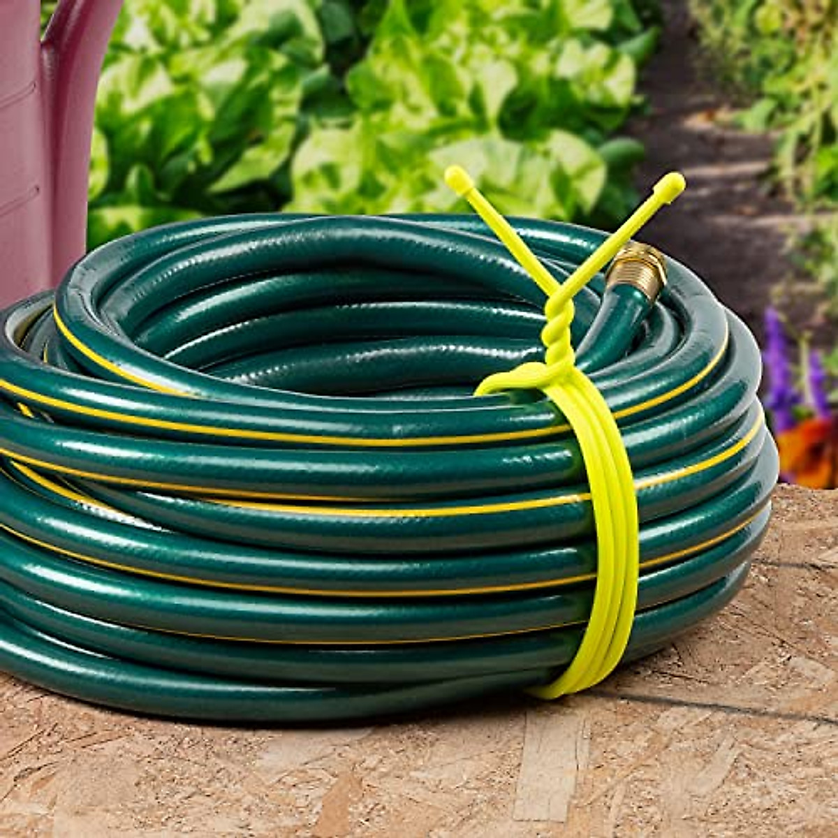 Nite Ize, Inc. GT64-33-R3 Nite Ize Original Gear, Reusable Rubber, 64 Inch, Neon Yellow, Made in the USA Twist Tie, 64"-2 Pack