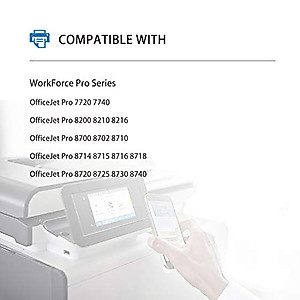 TEINO Remanufactured Ink Cartridges Replacement for HP 952 952XL 952 XL use with HP OfficeJet Pro 8710 8720 7740 8702 8715 8740 8730 7720 8200 8210 8216 8725 8700 8716 8728 8718 8714 (Black, 2-Pack)