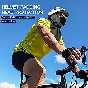 SUNMECI Balaclava Sun Protection Breathable Brim Full Face Mask Cooling Fishing Boating Cycling Sun Mask for Men Women Grey