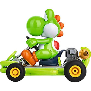 Carrera 200988 RC Official Licensed Mario Kart Pipe Kart Yoshi 1:18 Scale 2.4 GHz Remote Radio Control Car with Rechargeable LiFePO4 Battery - Kids Toys Boys/Girls