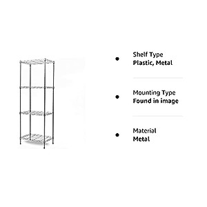 REGILLER 4-Tier Wire Shelving Unit Metal Storage Rack Adjustable Organizer Perfect for Pantry Laundry Bathroom Kitchen Closet Organization (Silver, 16.9L x 12W x 50H)