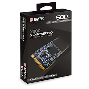 Emtec X300 Power Pro 512GB M.2 2280 PCIe Gen 3.0 x4 Internal Solid State Drive (SSD) - ECSSD512GX300