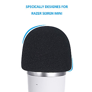 YOUSHARES Razer Seiren Mini Pop Filter - Mic Foam Windscreen Cover Compatible with Razer Seiren Mini Streaming Microphone to Blocks Out Plosives