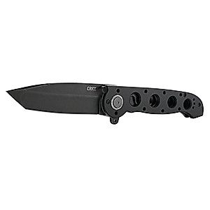 CRKT M16-04DB Folding Pocket Knife: Assisted Opening EDC, Deadbolt Lock, Reversible Pocket Clip Stonewash Blade, Aluminum Handle