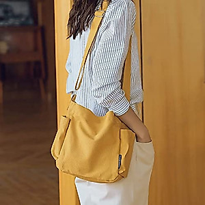 Mudono Small Hobo Bag for Girls Canvas Crossbody Purse Causal Messenger Shoulder Bag Mini Lightweight Everyday Satchel