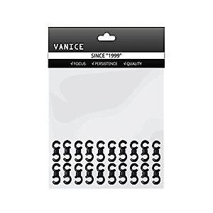 VANICE 20 Pcs Bicycle Brake Cable S Style Clips Buckle Hose Guide Black Cross Line Clip for Road Bike MTB