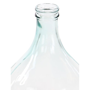 Deco 79 Recycled Glass Handmade Decorative Vase Spanish Bottle Centerpiece Vase, Flower Vase for Home Decoration 11" x 11" x 17", Blue