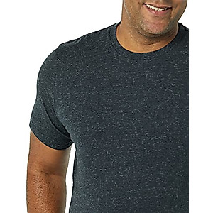 Amazon Essentials Men's Short Sleeve T-Shirts, Slim-Fit, Crewneck, Pack of 2, Black/Charcoal Heather, XX-Large