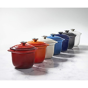 Le Creuset Enameled Cast Iron Rice Pot with Lid & Stoneware Insert, 2.25 qt., Oyster