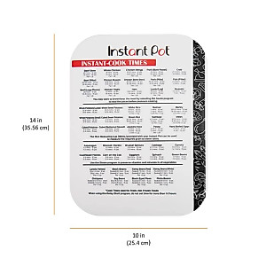 Instant Pot Official 2 Piece Cutting Mat with Cook Times, 10x14 Inch, Multicolor