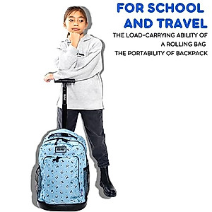 J World New York Kids' Sunny Rolling Backpack Adults, Tie Dye, One Size