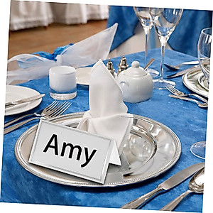 AUTSUPPL 100pcs Seat Card Place Cards for Wedding Dinner Place Cards Wedding Place Card Folded Place Cards Wedding Table Card Foldable Kitchen Table Party Reserved Cards Blank Cards Paper