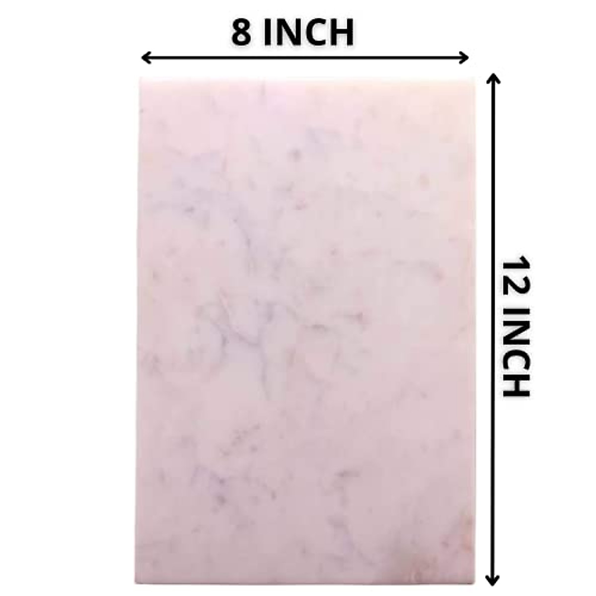 KC KULLICRAFT Home Basics Multi-Purpose Pastry Marble Tray Cutting Board Slab With Non-Slip Feet For Stability & Scratch Protection For Countertop. Easy To Clean,Trivet (8x12)