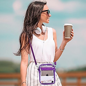 USPECLARE Clear Purse Stadium Approved Clear CrossBody Bag for Men and Women Transparent Messenger Shoulder Bag