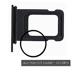 Black Sim Card Tray Compatible with iPhone 13 Mini Sim Card Tray Holder Slot Replacement (Midnight)