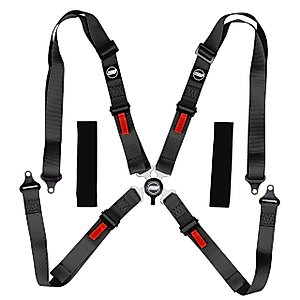 OpenWheeler Racing and Flight Simulation Cockpit Four Point Harness. Virtual Reality add-on. Black