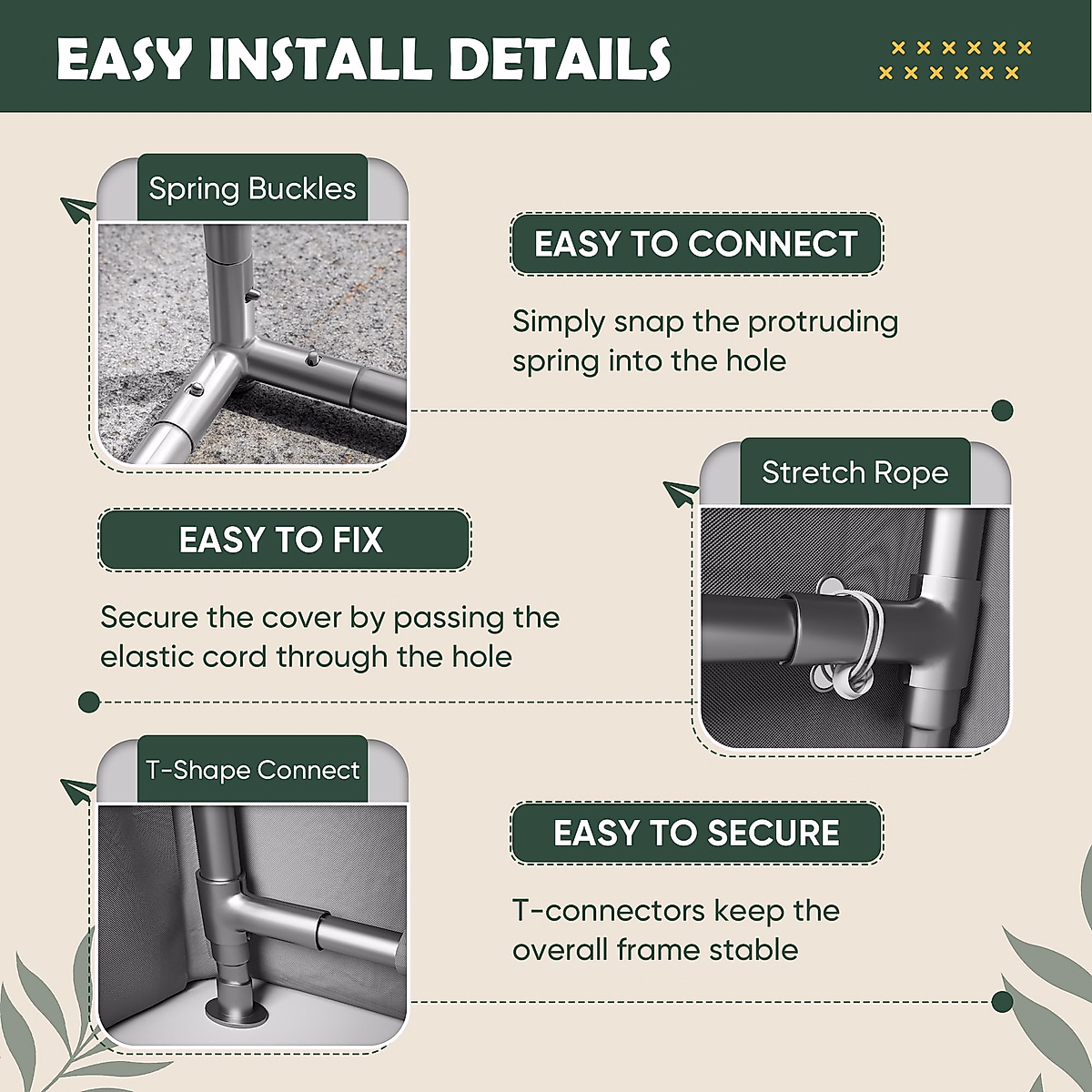 Flamaker Storage Shed 6 x 6 x 7 ft Outdoor Heavy Duty Waterproof Garage Steel Frame Portable Shed with Roll-up Zipper Doors for Motorcycle, Bike, Gardening Tools (Grey)