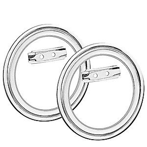 BIGNC 20 Set Clear Plastic Craft Button with Pin,Pins Buttons Design a Button for DIY Crafts(2.36 Inch)