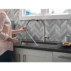 Delta Faucet Keele Spotshield Stainless Kitchen Faucet, Kitchen Faucets with Pull Down Sprayer,Kitchen Sink Faucet, Faucet for Kitchen Sink, Magnetic Docking Spray Head,Spotshield Stainless 19824LF-SP