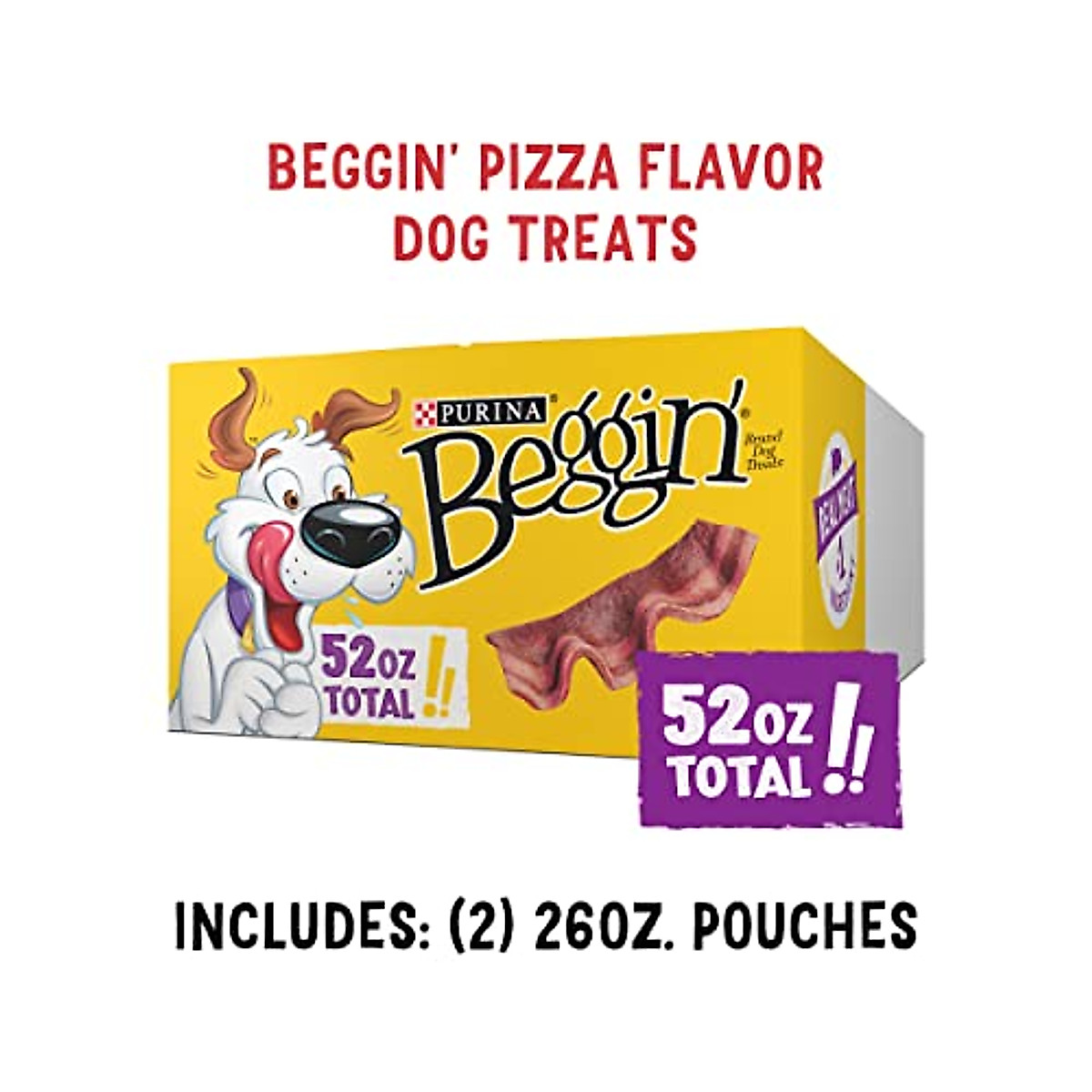 Purina Beggin' Strips Pizza Dog Treats Made in USA Facilities Adult Dog Training Treats - 52 oz. Box