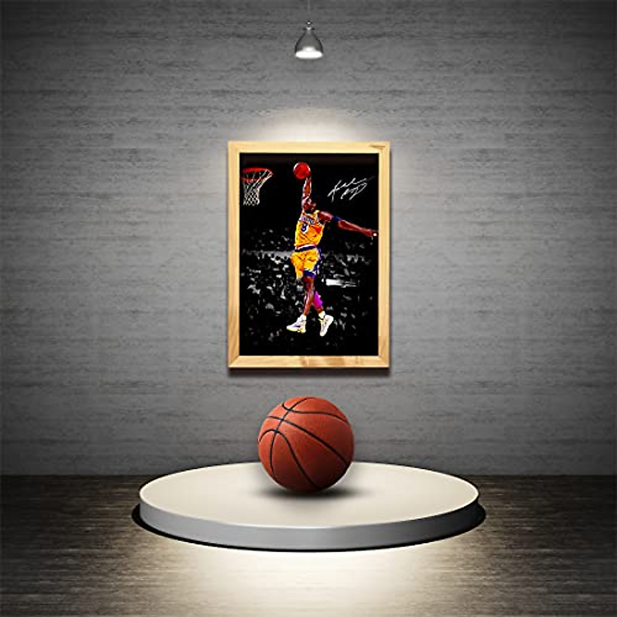 Cartstat Basketball Superstar Poster- Set of 4 Sport Canvas Wall Art 8x10inch Superstar Posters for Walls Decor for Bedroom Living Room Gym Office Great Gift LA Lakers Sports Basketball Fan UNFRAMED