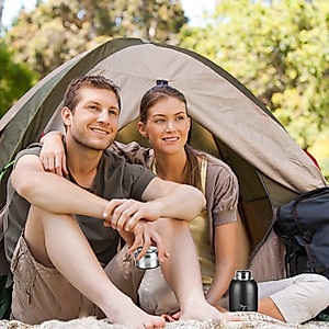 10.15oz/300ML Mini Thermal Mug Leak Proof Vacuum Flasks Travel Thermos Stainless Steel Drink Water Bottle Thermos Cups for Indoor and Outdoor (Black)