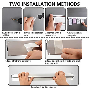 YHNTGB 16 Inch Desk Receipt Holder Aluminum Slide Check Rack Bill Orders Ticket Holder Tab Aluminium Display Rail for Kitchen Restaurant Office Cafes Bar Pubs Note Organizer small business