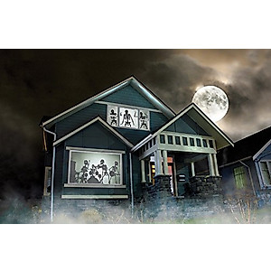 AtmosFear FX Ghostly Apparitions & Bone Chillers DVD Plus Reaper Brothers High Resolution Rear Projection Screen for Virtual Halloween Window Projection Movies