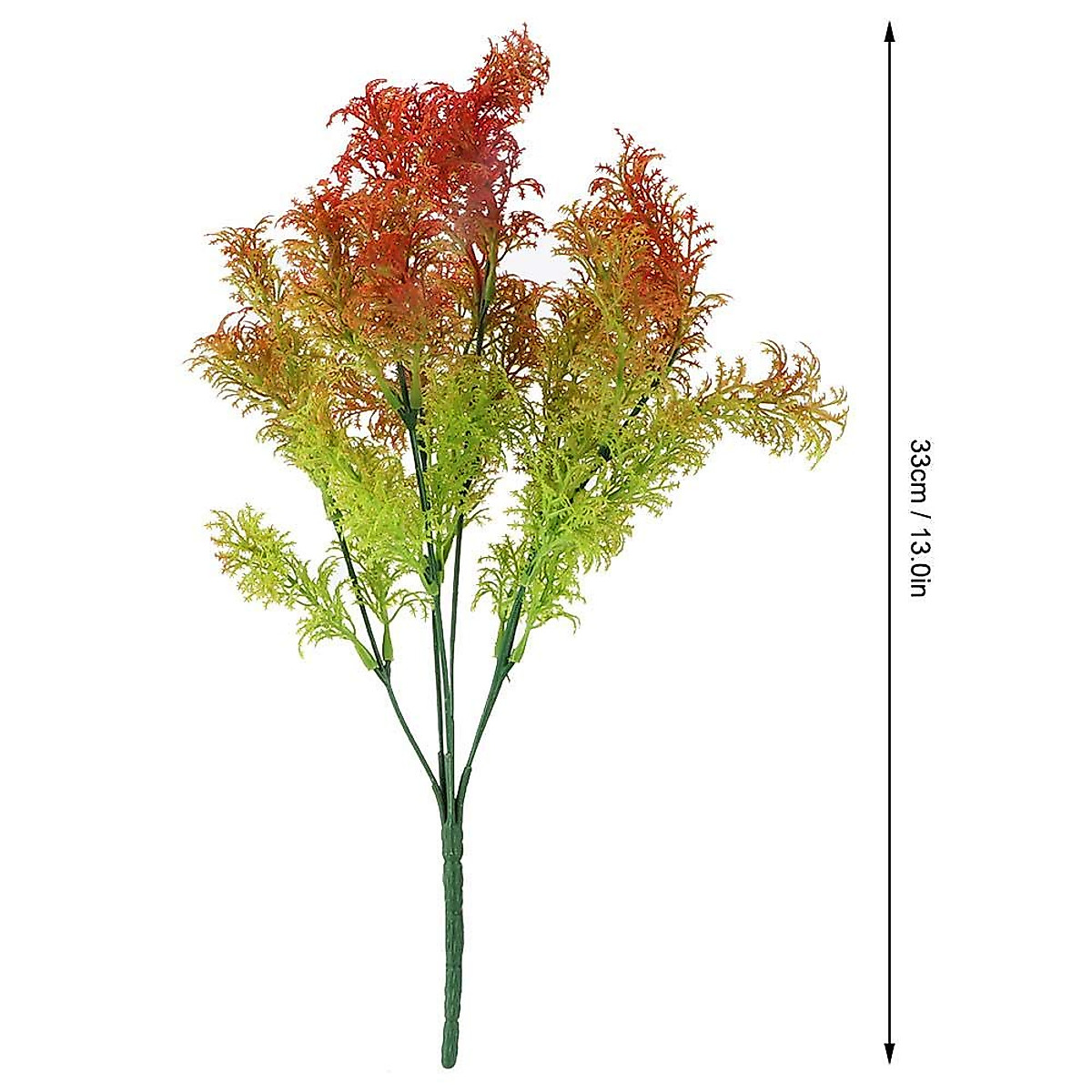 Artificial Leaves, Simulated Plant Artificial Plant Seaweed Leaves, Simulated Plant Foliage for Wedding Home Garden Decor (Orange Seaweed)