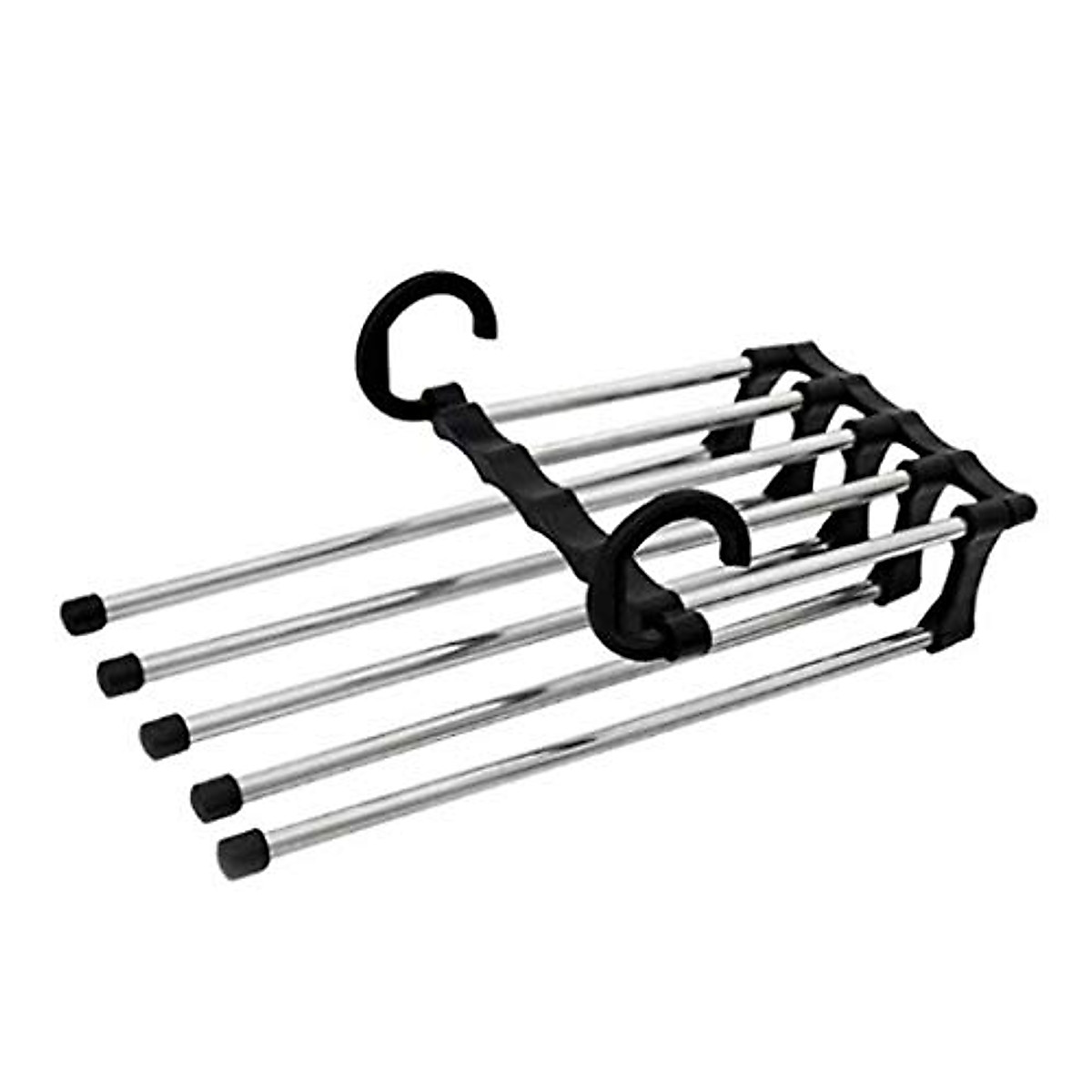 MXIAOXIA Newest 5 in 1 Pant Rack Multifunction Shelves Stainless Steel Multi-Functional Wardrobe Magic Trouser Hangers (Color : OneColor)