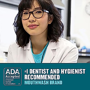 Listerine Ultraclean Oral Care Antiseptic Mouthwash, Everfresh Technology to Help Fight Bad Breath, Gingivitis, Plaque & Tartar, ADA-Accepted Tartar Control Oral Rinse, Cool Mint, 1 L