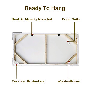 Colorful sailboats Wall Art Painting: Abstract Boats Reflection Artwork Calm Water Canvas Picture for Living Room