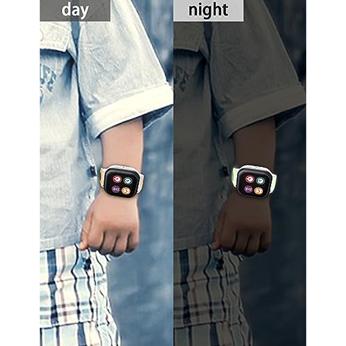 Khxriypha Sunflower Luminous Gizmo Watch Band Compatible with Verizon Gizmo Watch 1/2/3 Replacement Band Gabb Watch Strap for kids Boys Girls,Cartoon Silicone Soft Watch T-Mobile SyncUP Kid Smartwatch