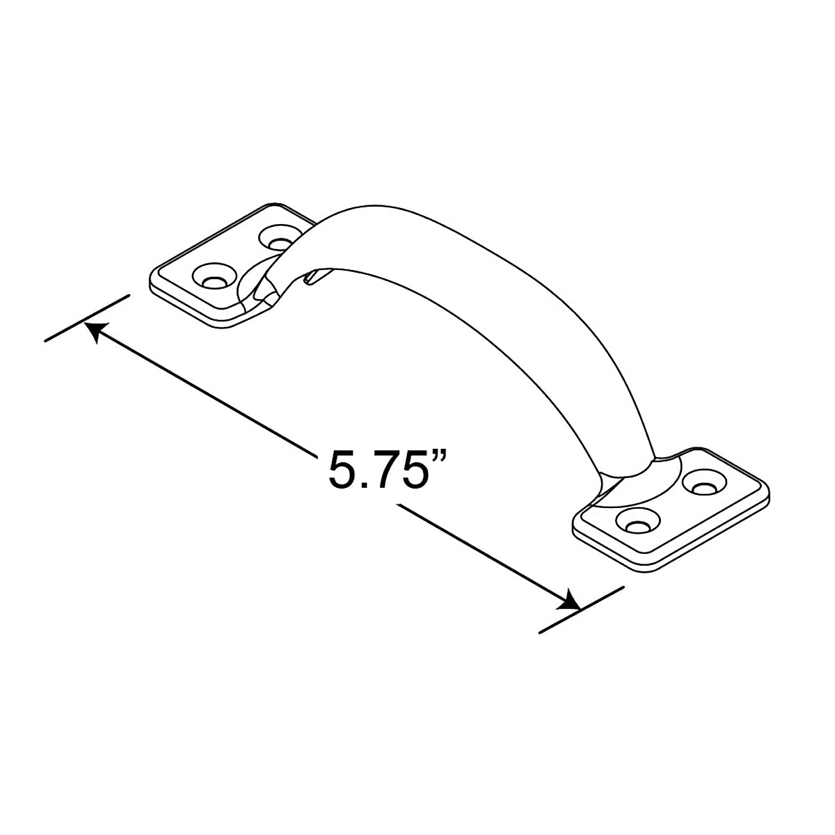 Prime-Line MP18707-1 Gate Pull, 5-3/4 In., Steel Construction, Zinc-Plated Finish (1 Pack)