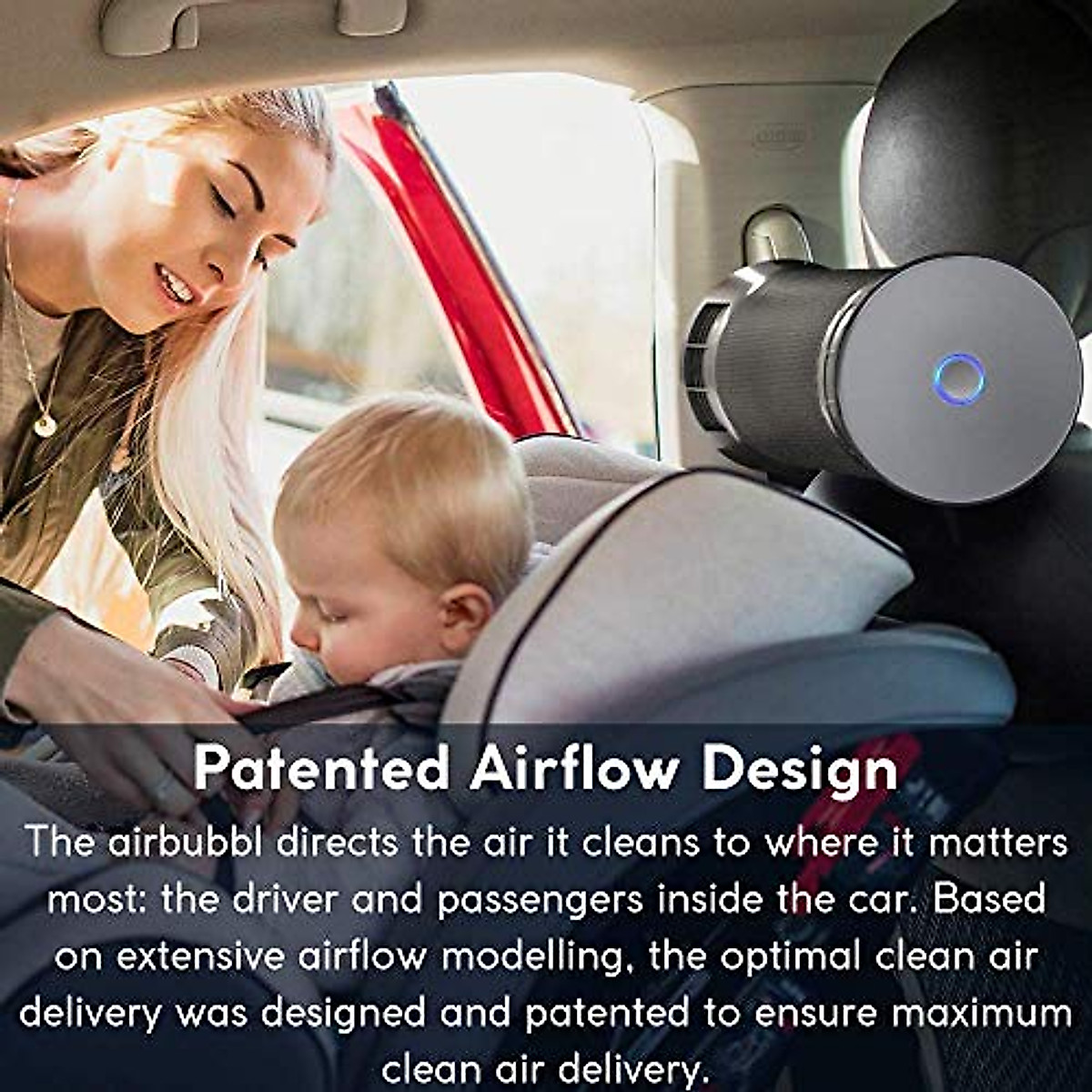 Airlabs Airbubbl In-Car Air Purifier, Cleans Air, Removes Gaseous Pollutants, Improves Respiratory Health & Wellbeing, IOS & Android remote control
