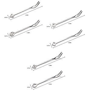 6 Pack Fruit Forks Stainless Steel Pickle Forks, 4.84 Inch Small Cocktail Forks for Olive Appetizer Dessert Seafood, Gifts for Women in Her Birthday Anniversary Valentines Mother’s Day