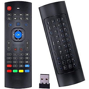 Favormates Air Remote Mouse MX3 Pro,2.4G Backlit Kodi Remote Control,Mini Wireless Keyboard & Infrared Remote Control Learning, Best for Android Smart Tv Box HTPC IPTV PC Pad Xbox Raspberry pi 3