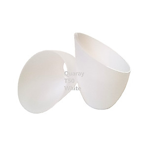 2-Pack 4-1/2" Quaray T50 Color Plastic Lamp Shade for Floor Lamp (White)