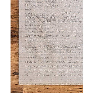 Unique Loom Noble Collection Area Rug - Elizabeth (2' 2" x 3' 1" Rectangle, Gray/ Light Blue)