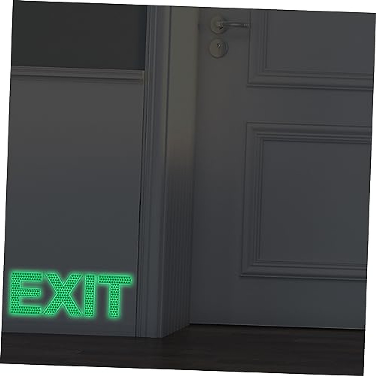 Gatuida Green Exit Luminous Sticker Exit Wall Sticker Emergency Door Exit Sign Luminous Exit Sign