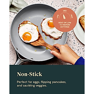 Caraway Nonstick Ceramic Mini Fry Pan With Glass Lid (1.05 qt, 8") - Non Toxic, PTFE & PFOA Free - Oven Safe & Compatible with All Stovetops (Gas, Electric & Induction) - Navy